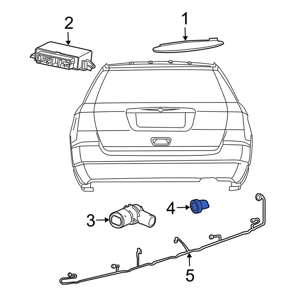 Dodge OE 4806229AA - Parking Aid Sensor Housing