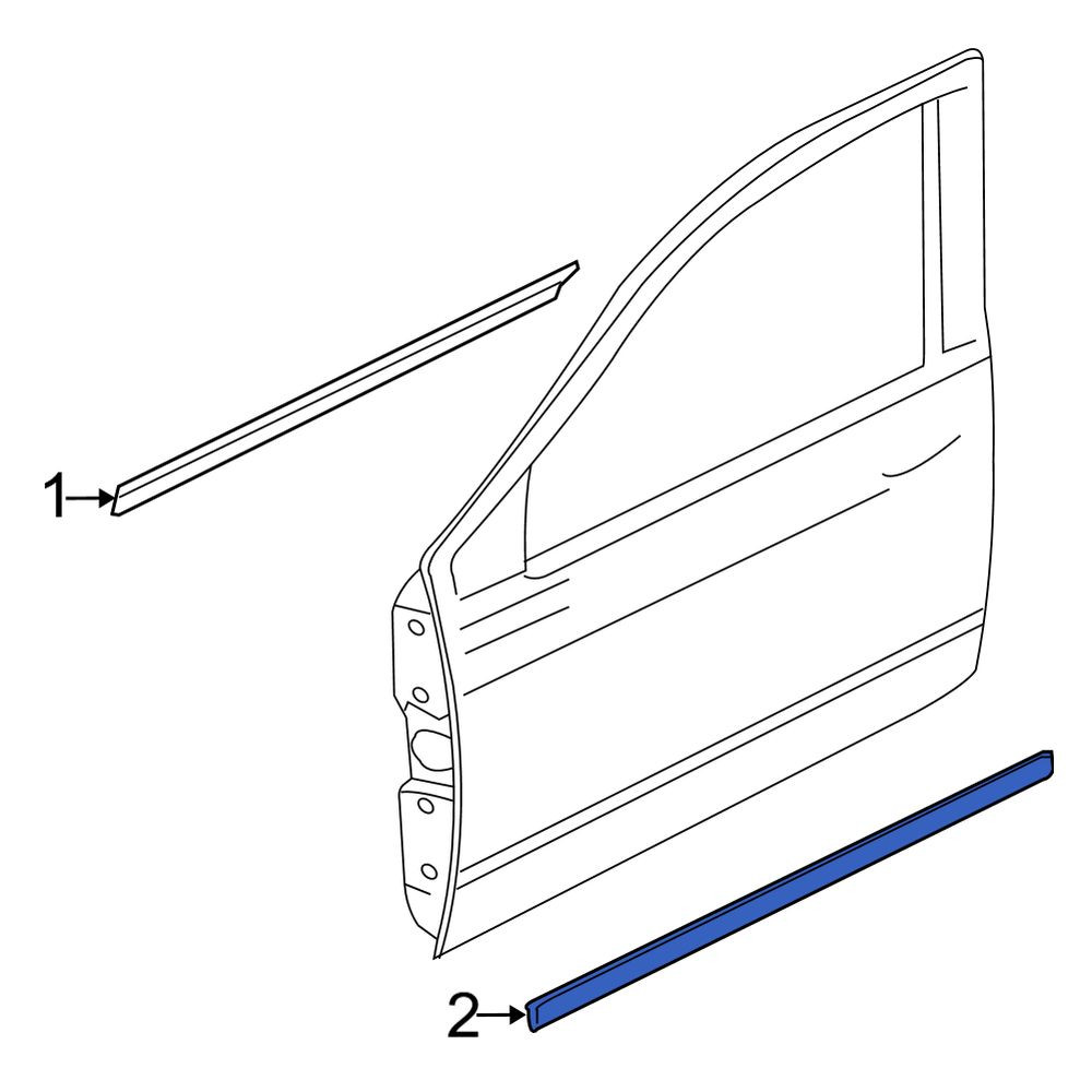Dodge OE 55077728AA - Front Door Molding