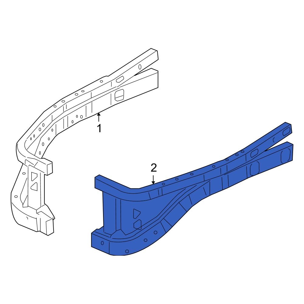 Dodge OE 55359645AC - Front Left Fender Rail