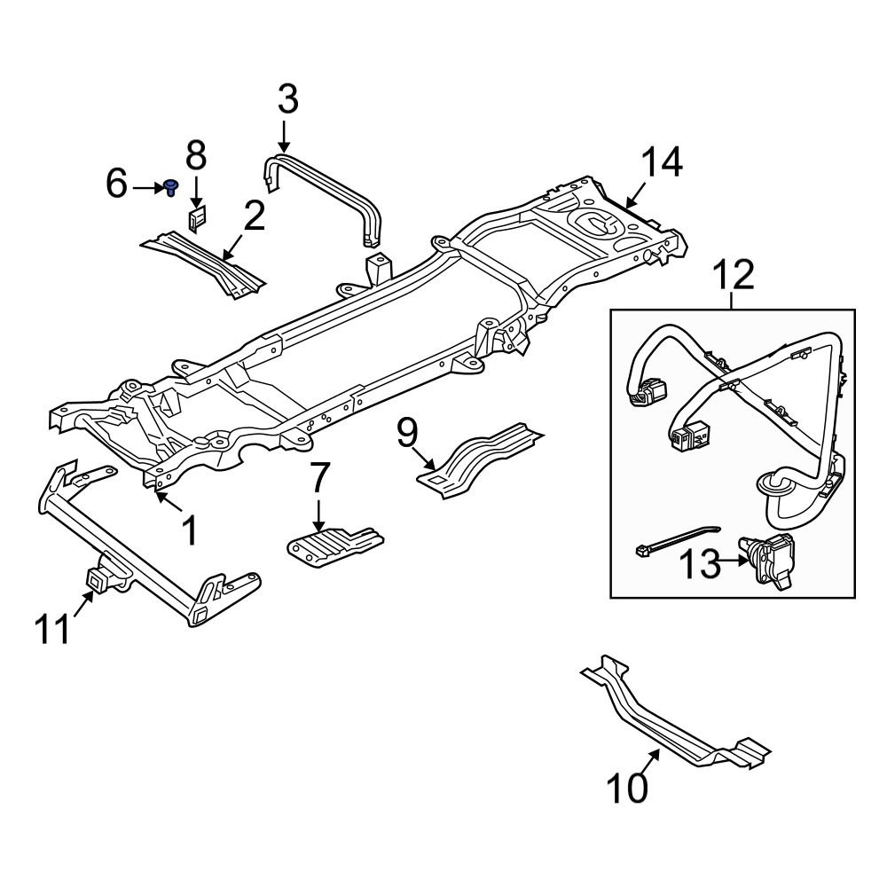 Dodge OE 6504677 - Frame Crossmember Bolt