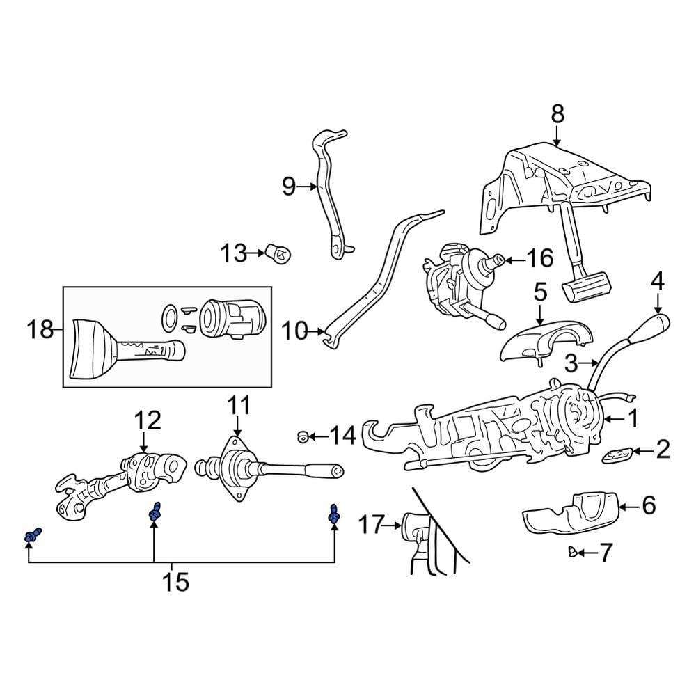 Dodge OE 6506950AA - Lower Steering Shaft Bolt