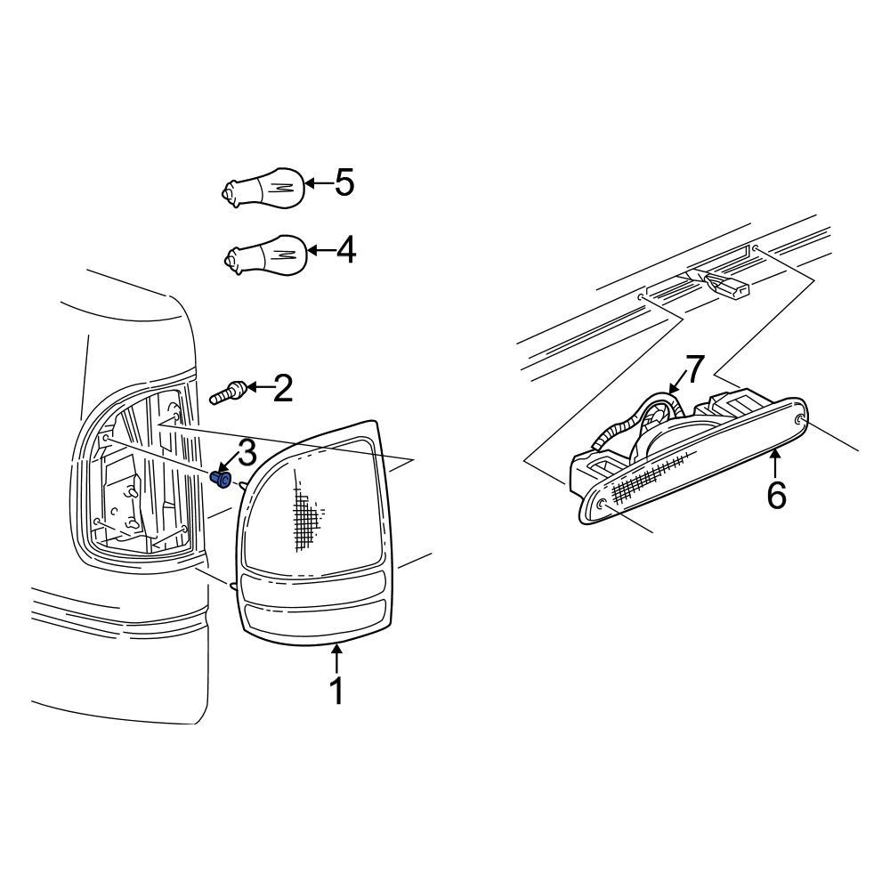 Dodge OE 6504072 - Tail Light Clip