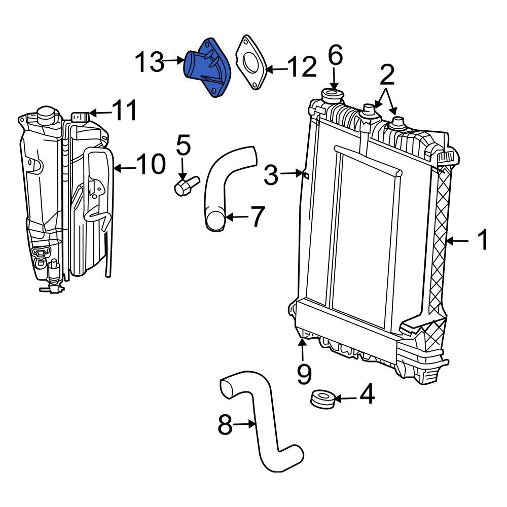 Dodge OE 53020887AD - Engine Coolant Thermostat Housing