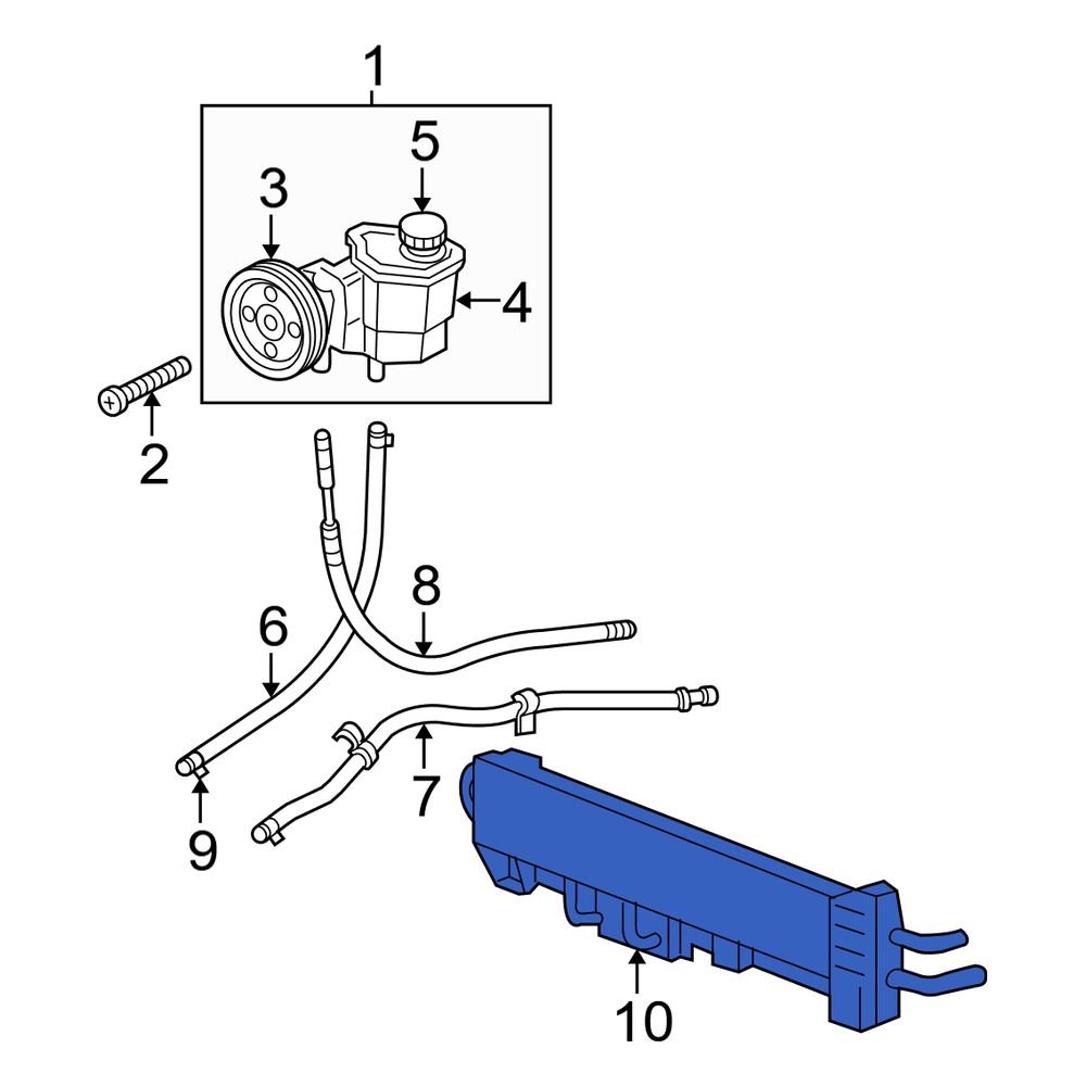 Dodge OE 55056348AC - Front Power Steering Cooler
