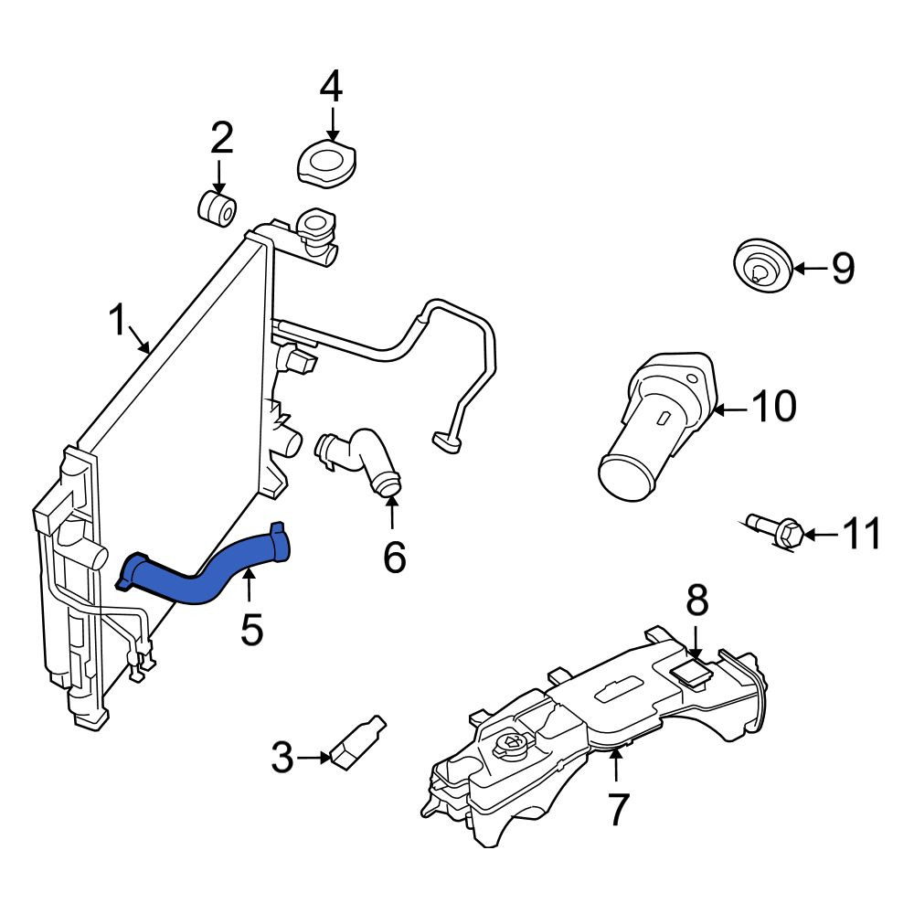 Dodge OE 55038087AD - Lower Radiator Coolant Hose