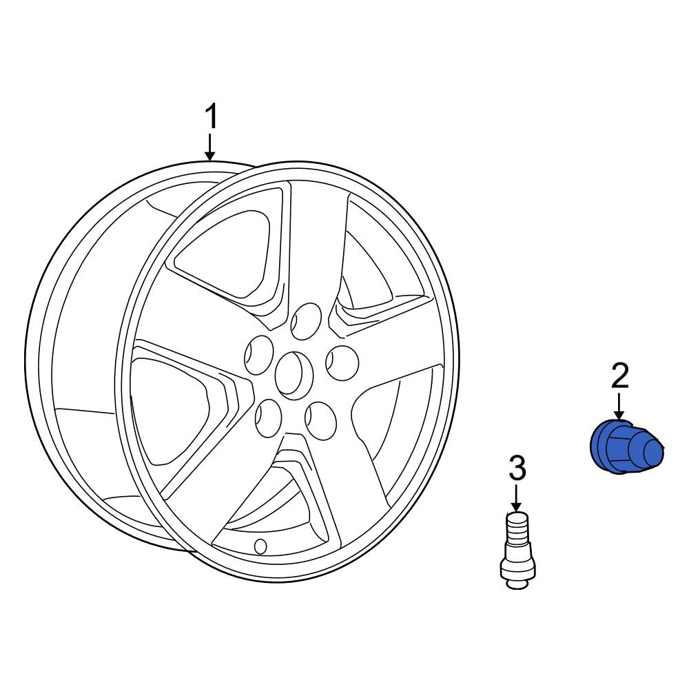 Dodge OE 6036747AA - Wheel Lug Nut