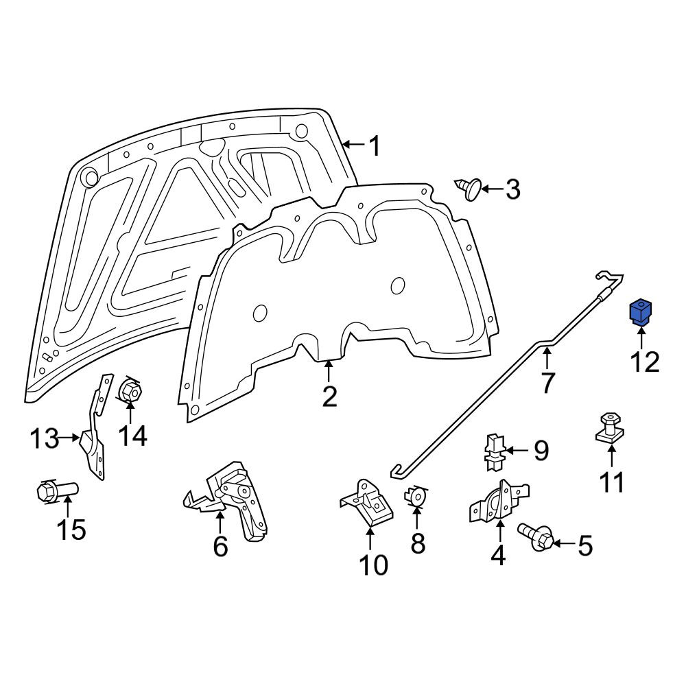 Dodge OE 5054227AA - Front Hood Stop Buffer
