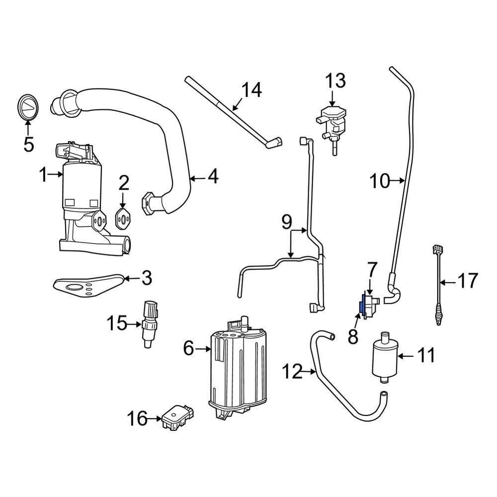 Dodge OE 52129436AB - Evaporative Emissions System Leak Detection Pump Seal