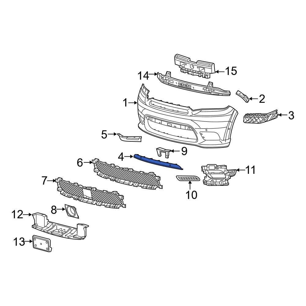 Dodge OE 68377772AA - Front Bumper Trim