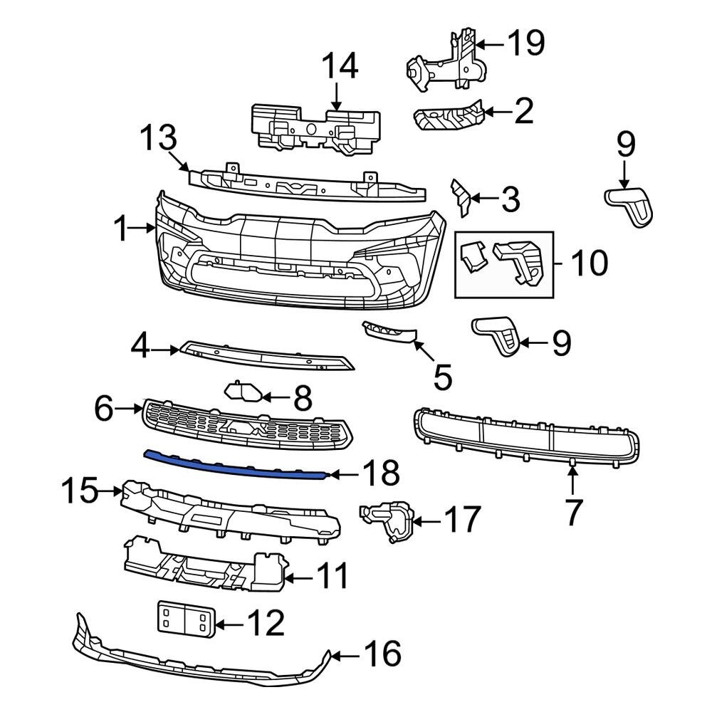 Dodge OE 68227827AA - Left Radiator Support Bracket
