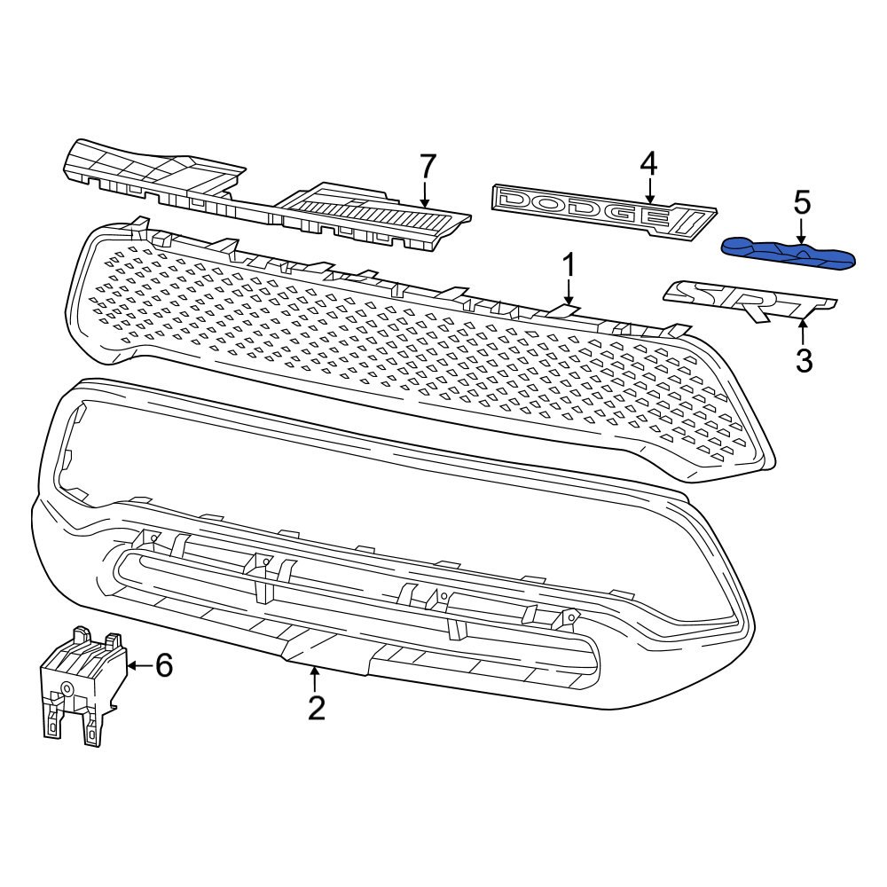 Dodge OE 68227833AA - Front Grille Reinforcement