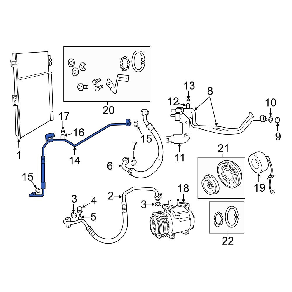 Dodge OE 68319147AA - A/C Refrigerant Liquid Hose
