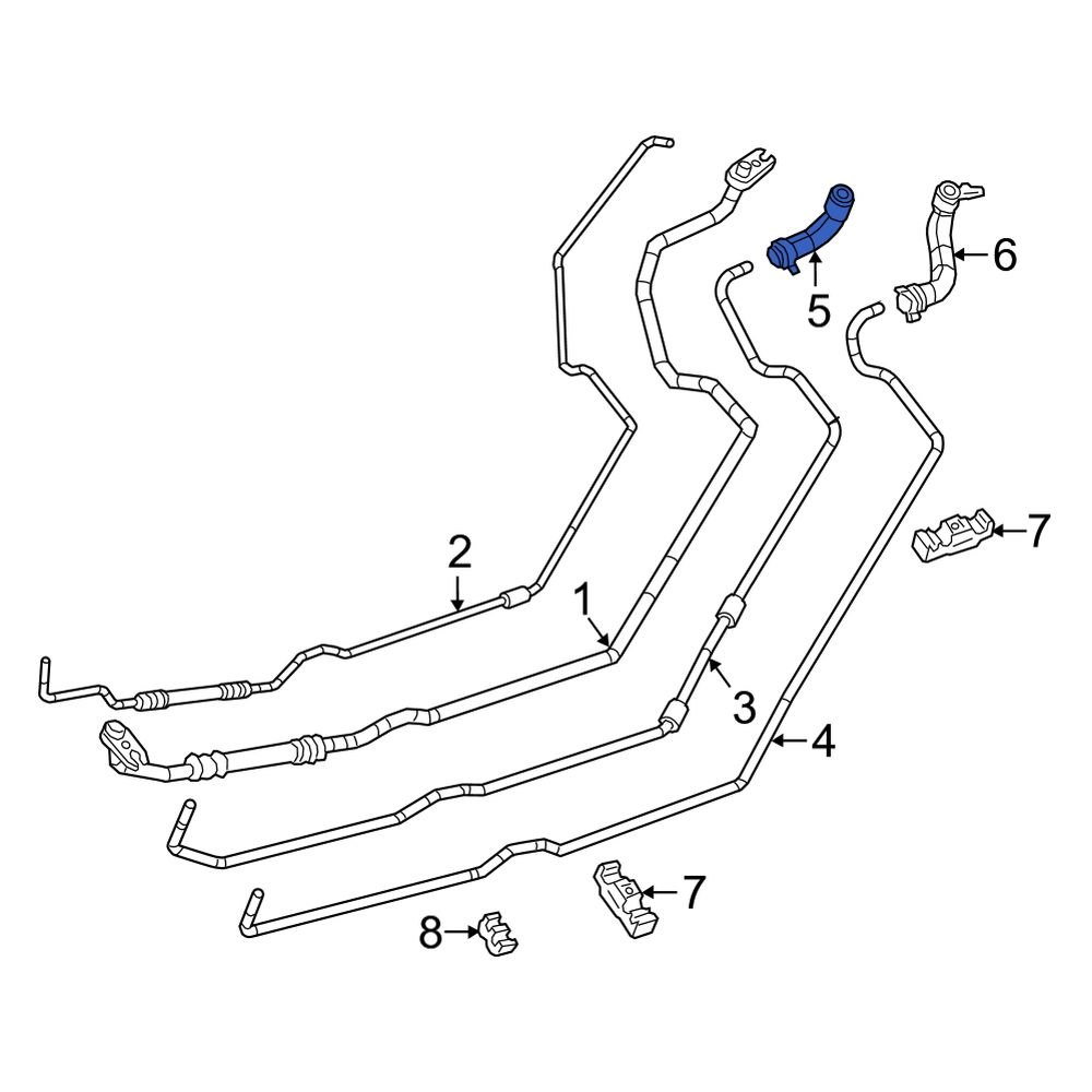 Dodge OE 68244851AD - HVAC Heater Hose