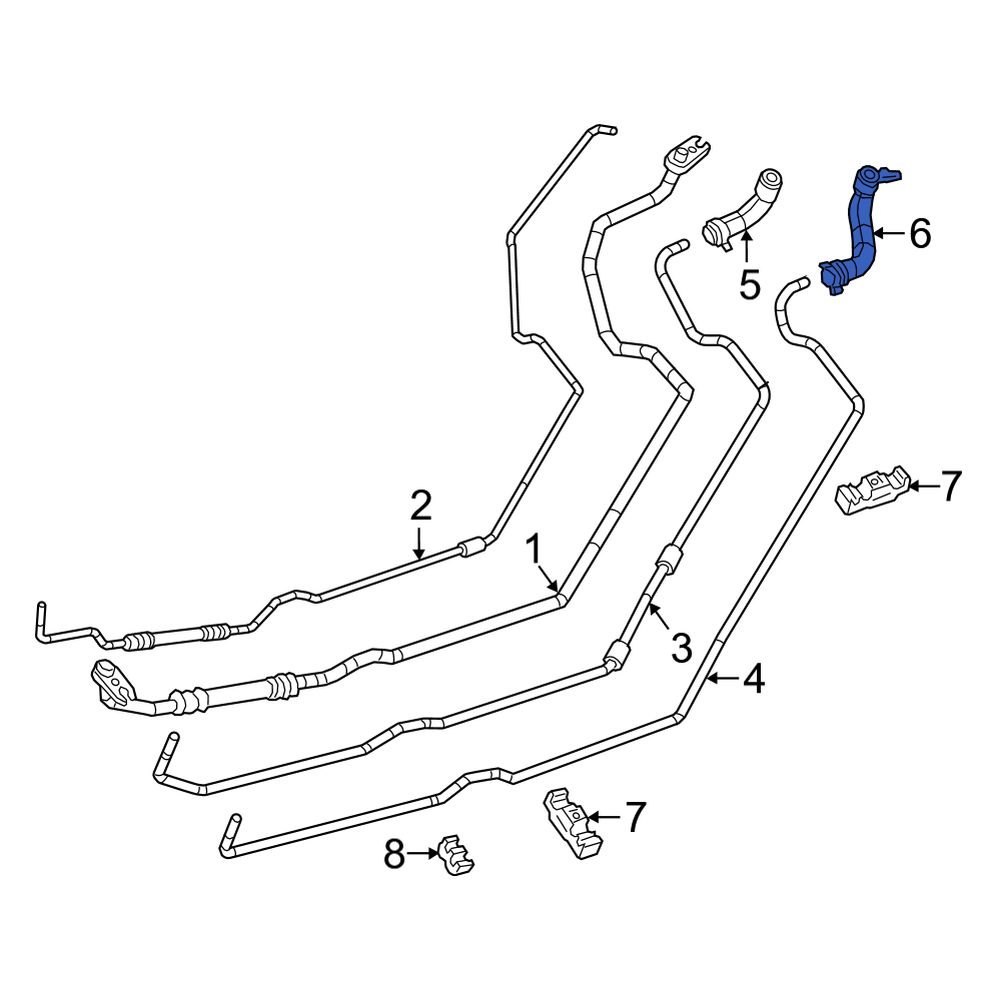Dodge OE 68244855AD - HVAC Heater Hose