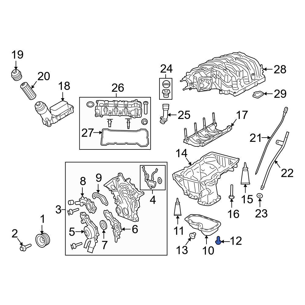 Dodge OE 6509210AA - Lower Engine Oil Pan Bolt