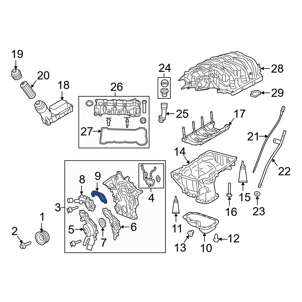 Dodge OE 4893786AA - Cooling System Crossover Line Gasket