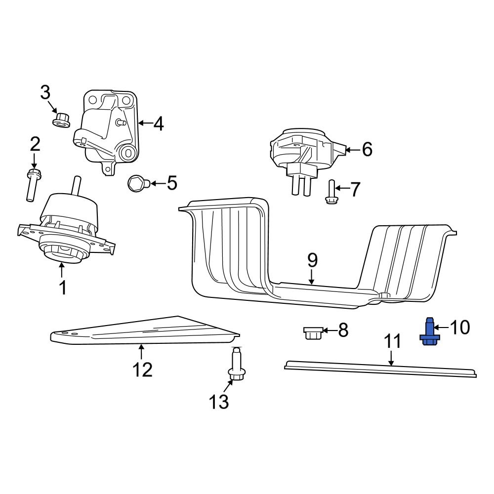Dodge OE 6104414AA - Transmission Crossmember Bolt