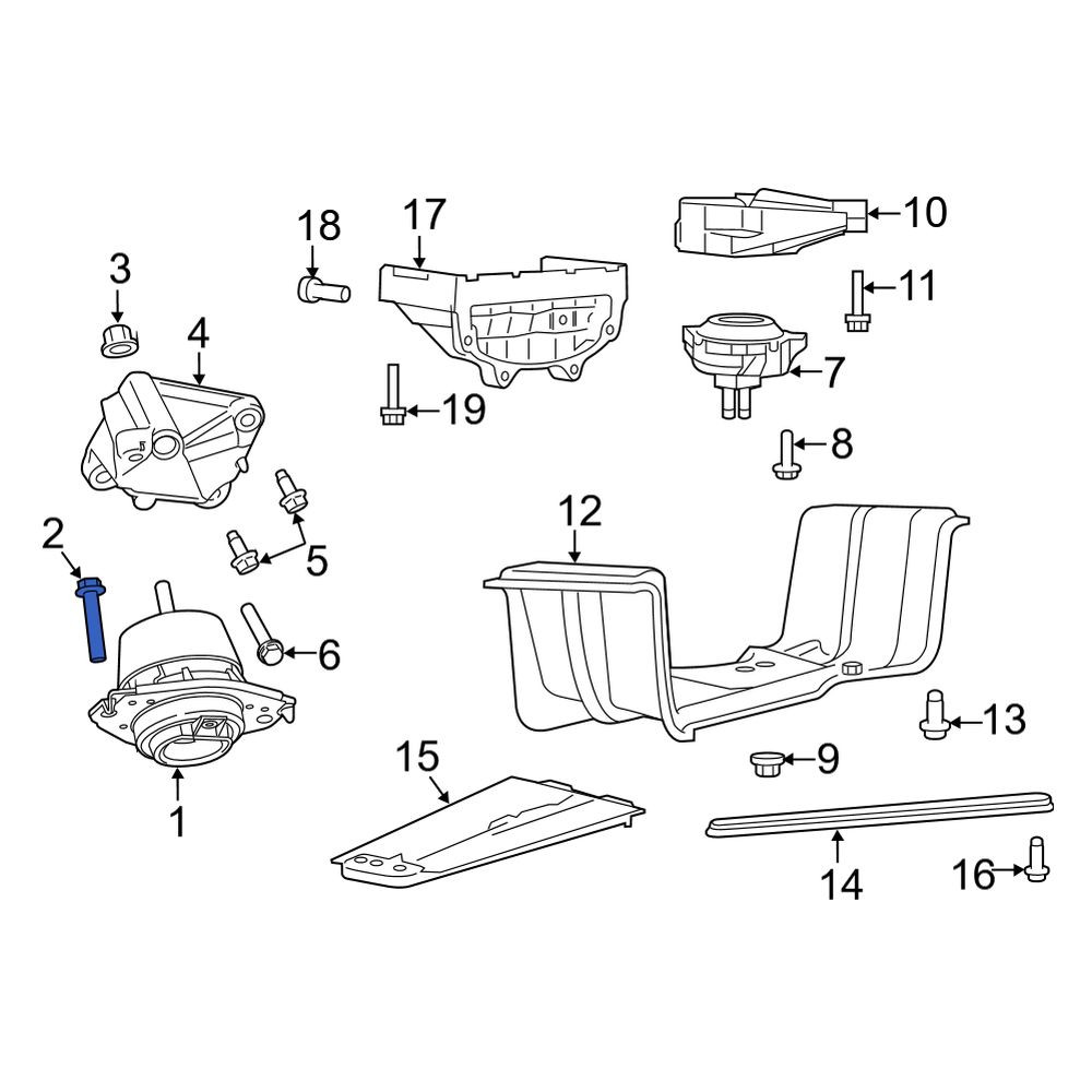 Dodge OE 6102019 - Engine Mount Bolt