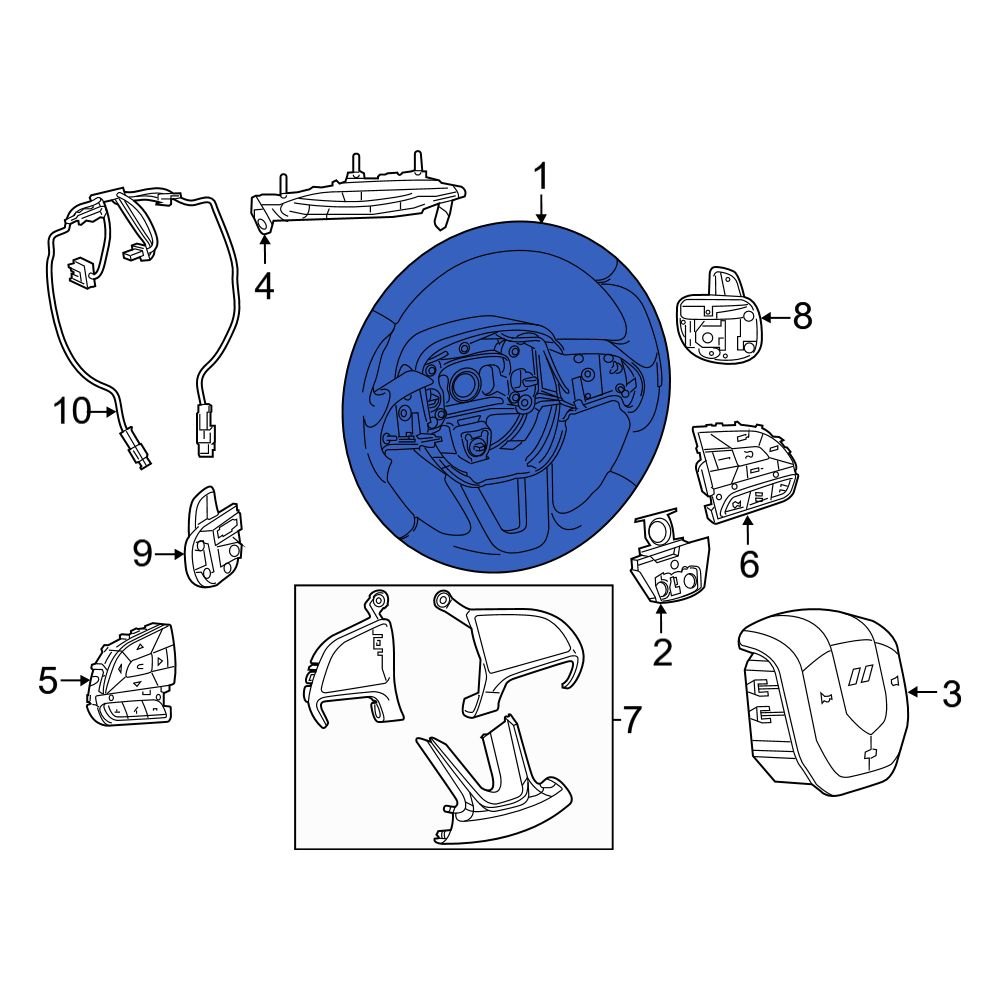 Dodge OE 6AD81DX9AA - Steering Wheel