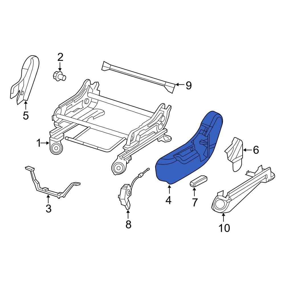 Dodge OE 1UP83DX9AA - Front Left Outer Seat Trim Panel