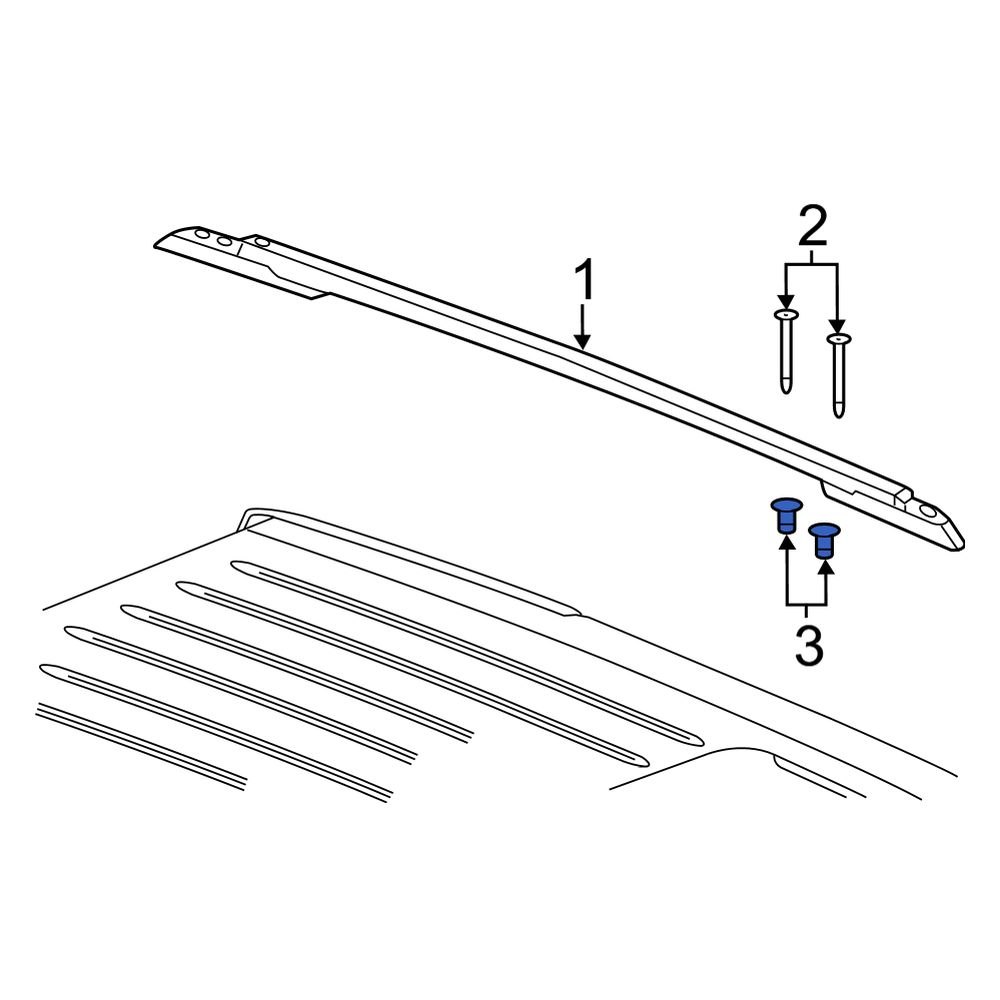 Dodge OE 6509876AA - Roof Luggage Carrier Cross Rail Nut