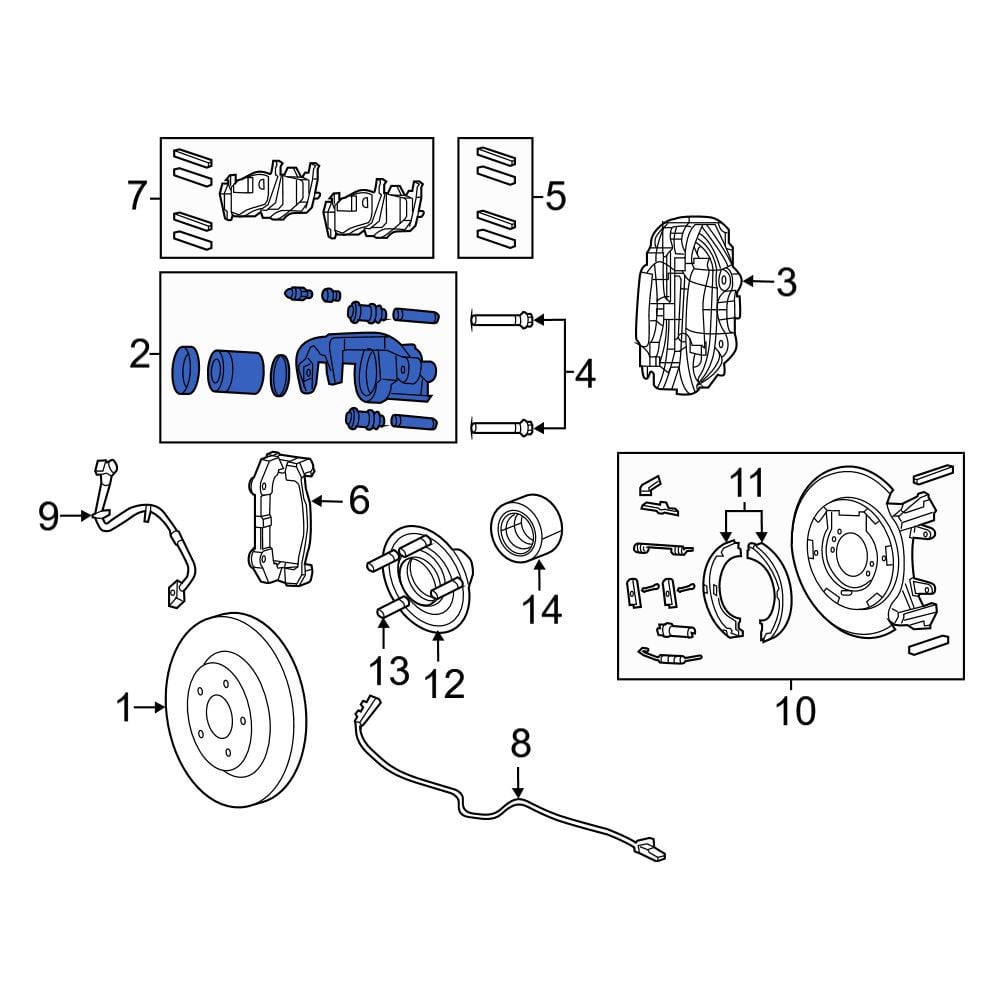 Dodge OE 68532197AA - Front Left Disc Brake Caliper