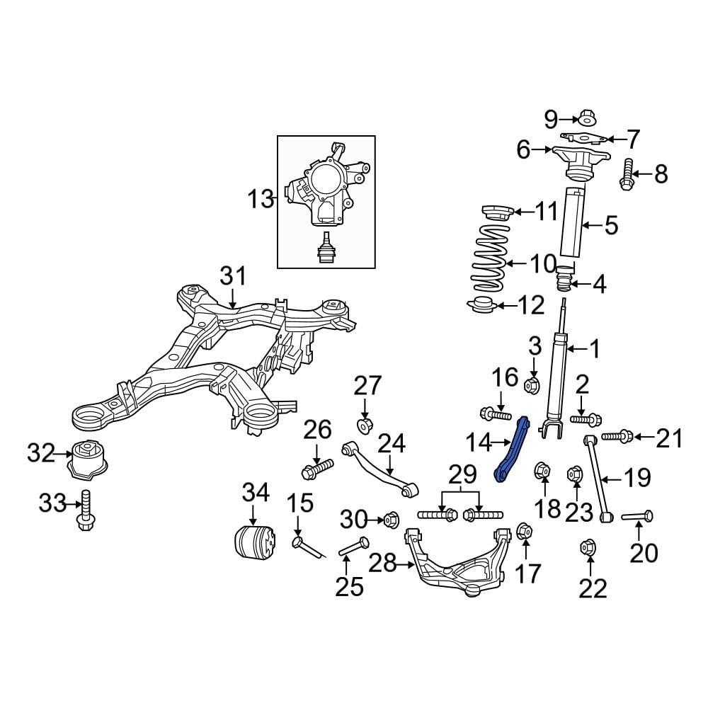 Dodge OE 68217808AB - Front Right Upper Suspension Control Arm