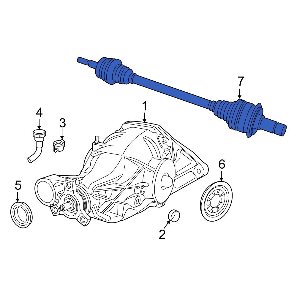 Dodge OE 52124713AD - Front Left CV Axle Assembly