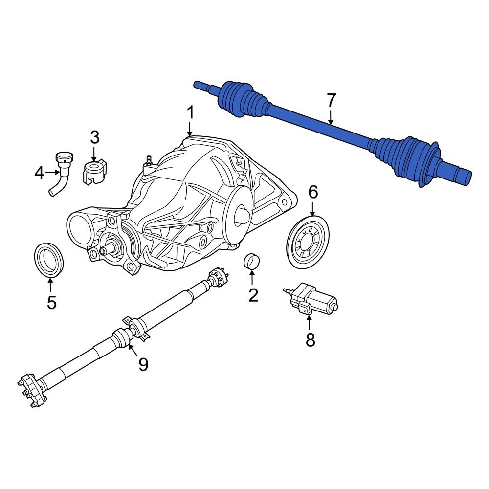 Dodge OE 52124713AD - Front Left CV Axle Assembly