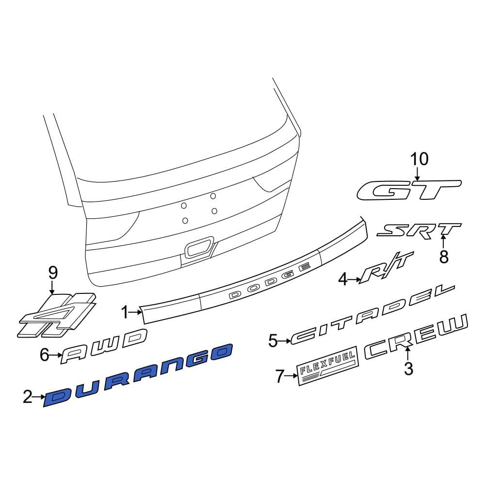Dodge OE 55079299AC - Rear Hatch Emblem
