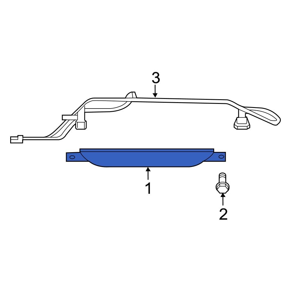 Dodge OE 5303754AG - Rear Center High Mount Stop Light