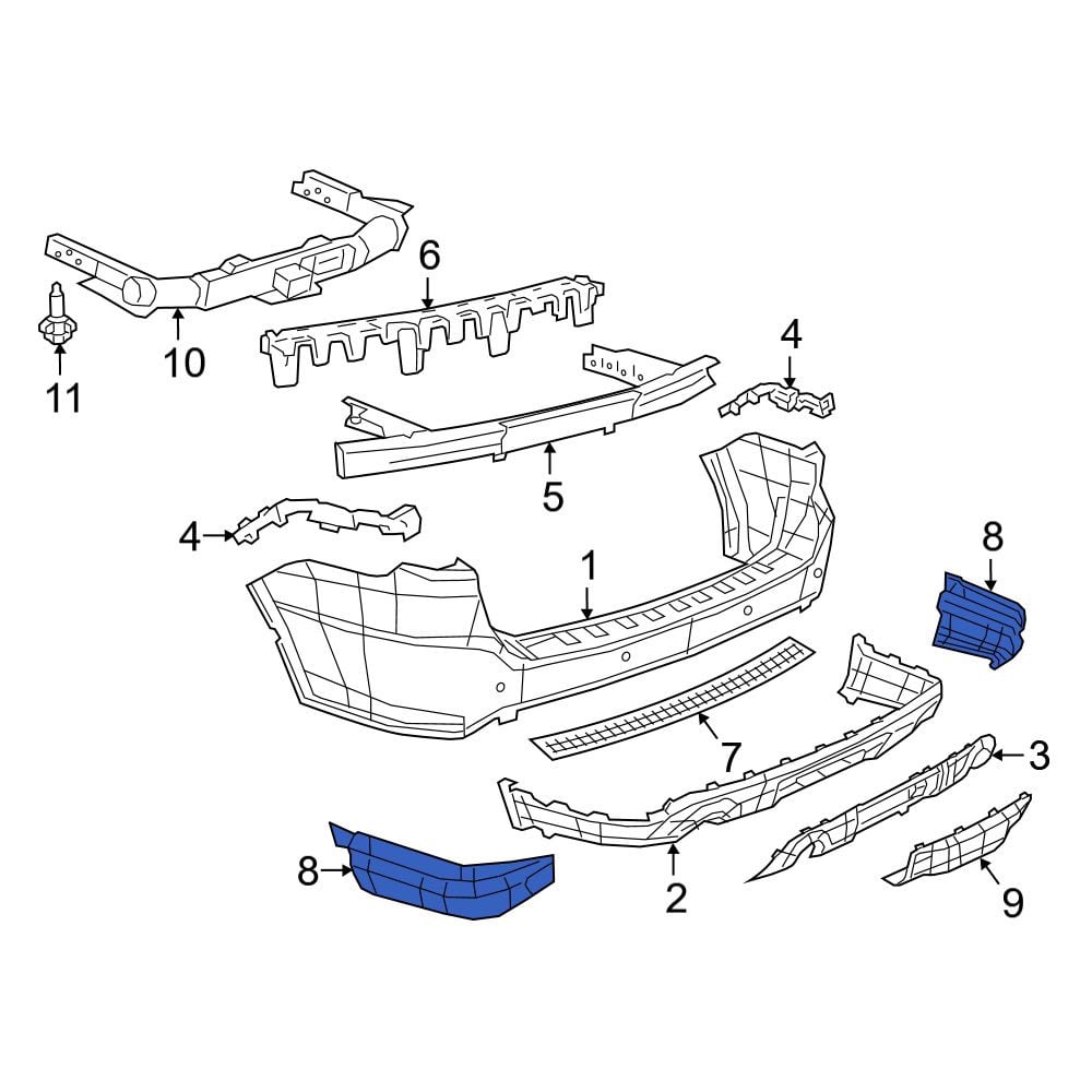Dodge OE 68193402AB - Rear Right Bumper Cover Heat Shield