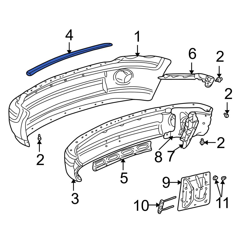 Dodge OE 55077342AC - Front Bumper Step Pad