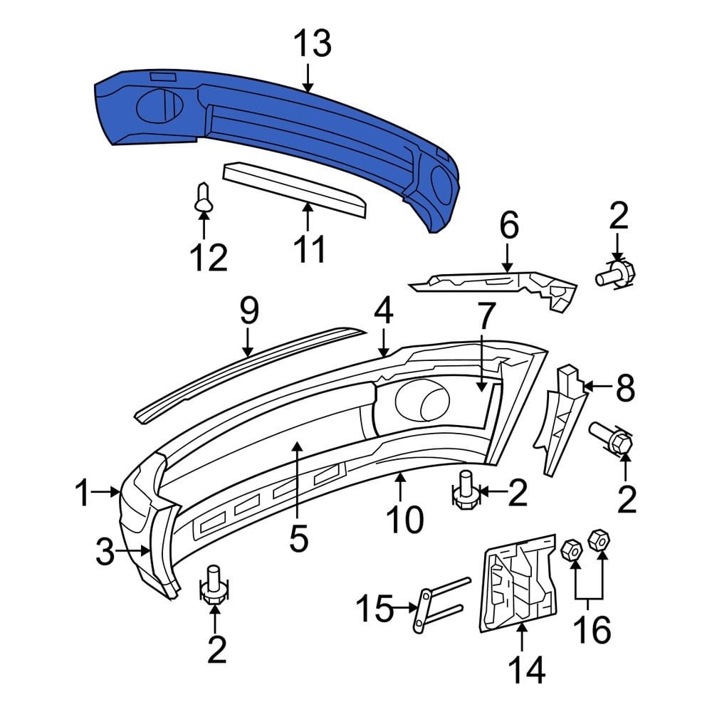 Dodge OE 55077960AC - Front Bumper Face Bar