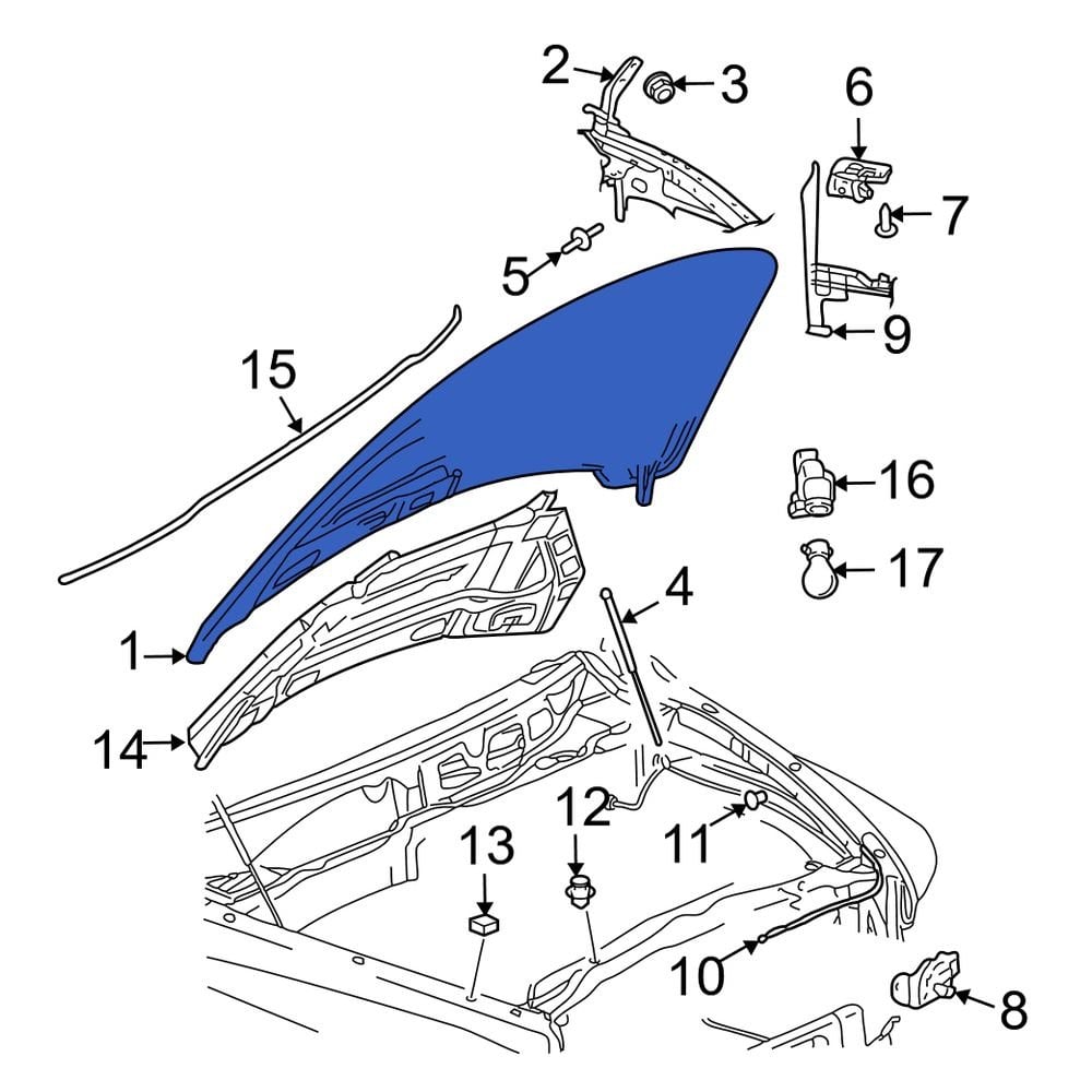 Dodge OE 55275733AF - Front Hood Panel