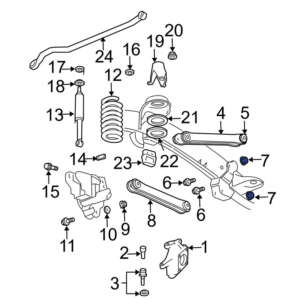 Dodge OE 6102252AA - Lower Suspension Shock Absorber Nut