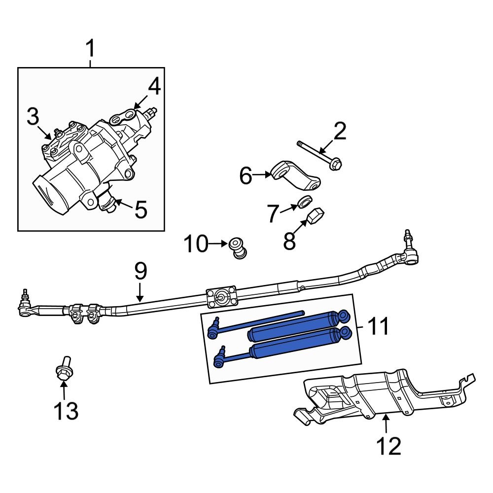 Dodge OE 5154661AD - Front Steering Damper