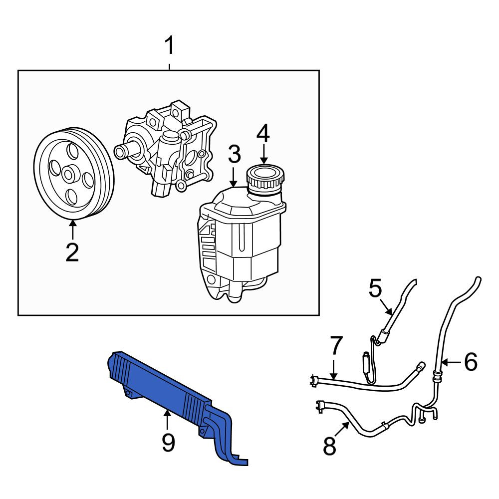 Dodge OE 68069566AA - Front Power Steering Cooler