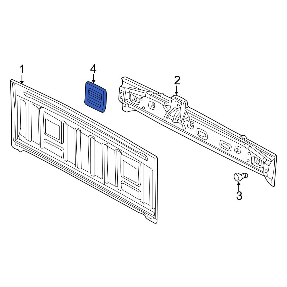 Dodge OE 68323649AB - Rear Quarter Panel Air Vent Grille