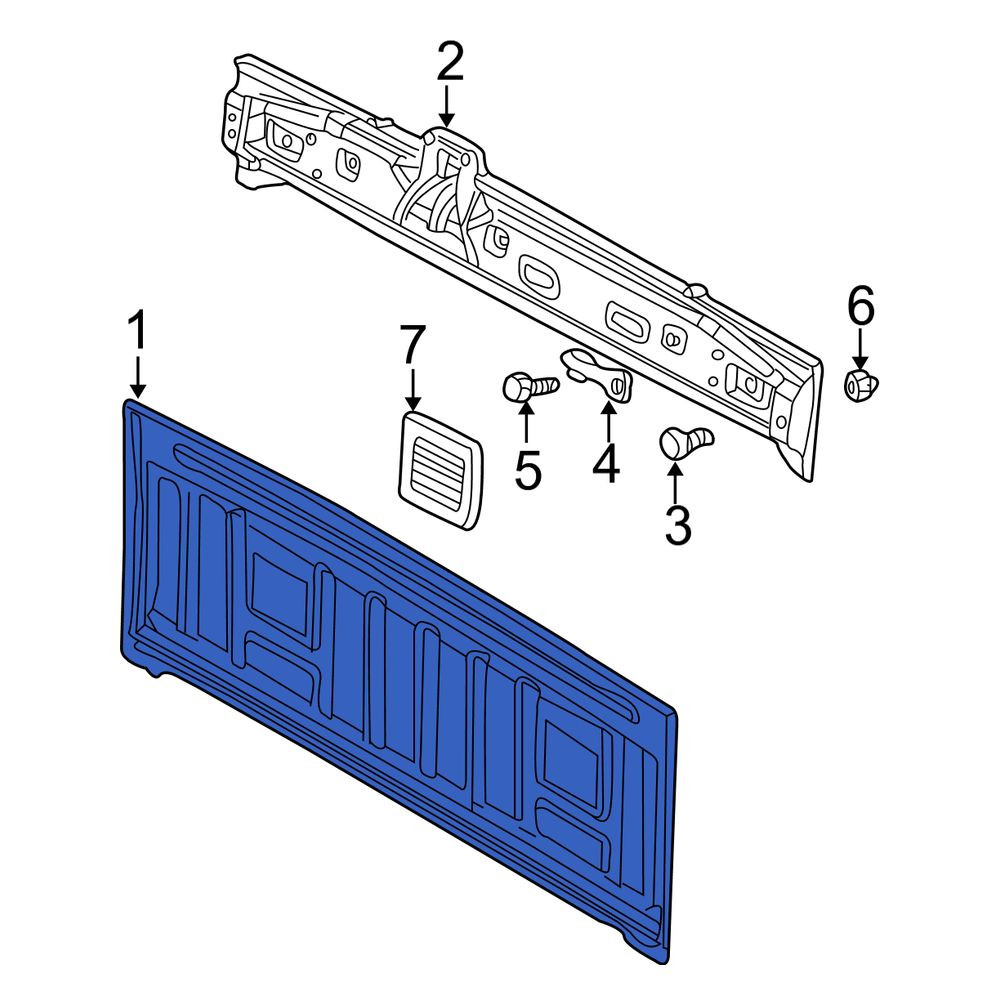 Dodge OE 68142523AB - Rear Truck Cab Back Panel