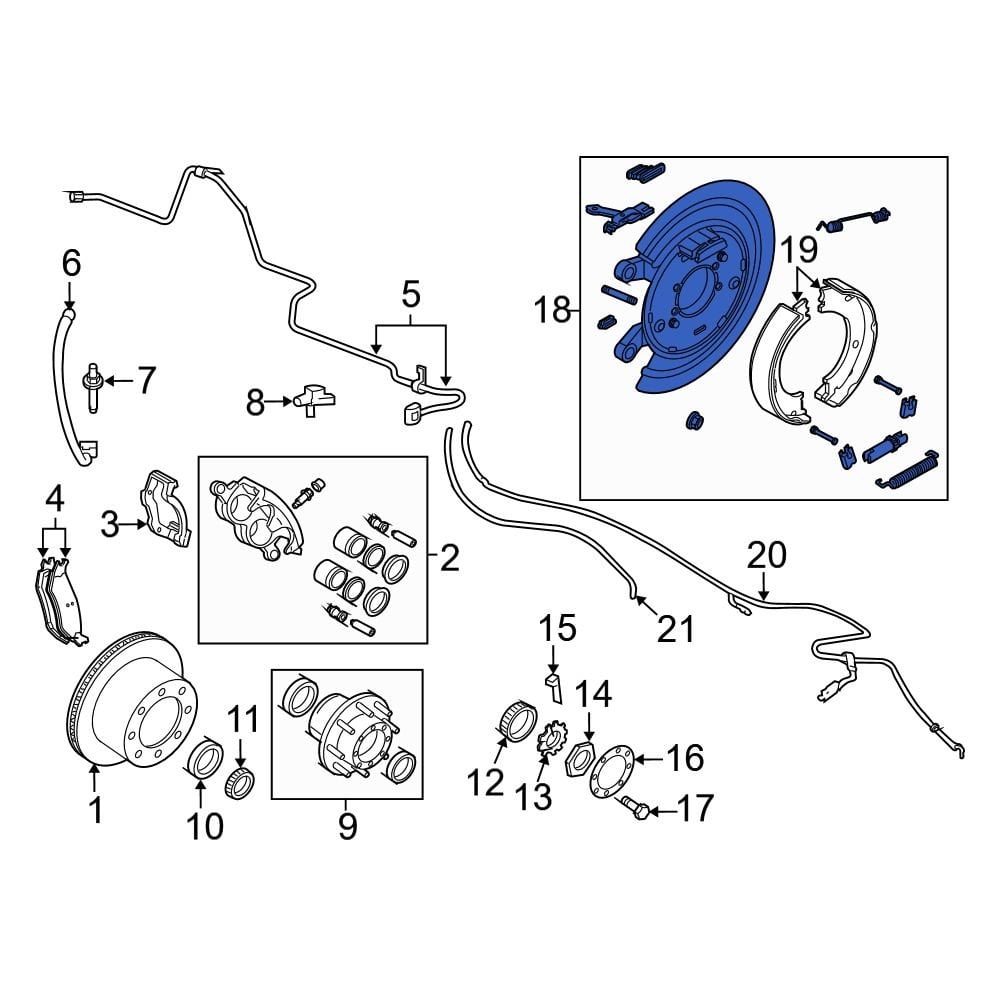 Dodge OE 52010141AG - Rear Parking Brake Assembly