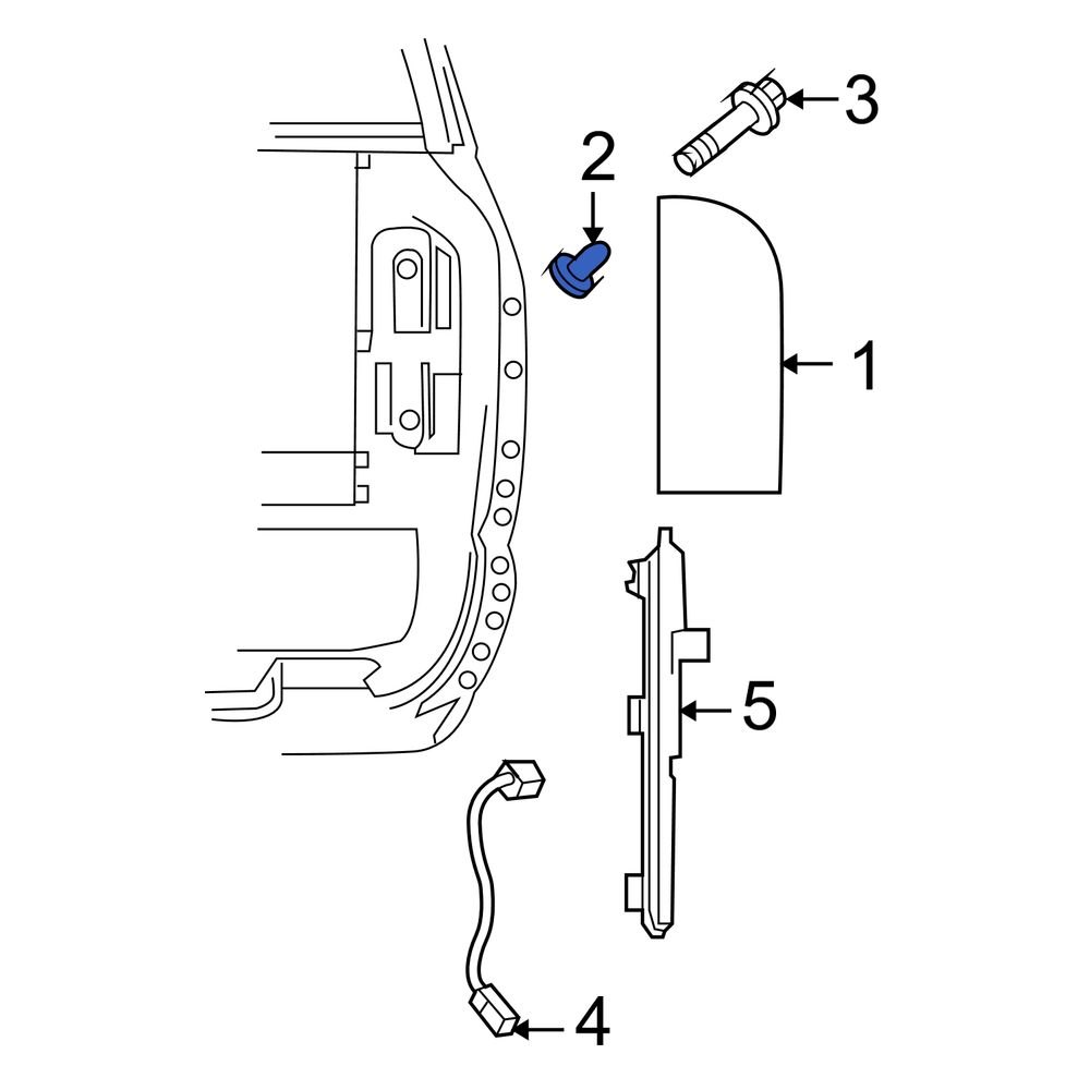 Dodge OE 6504072 - Tail Light Clip