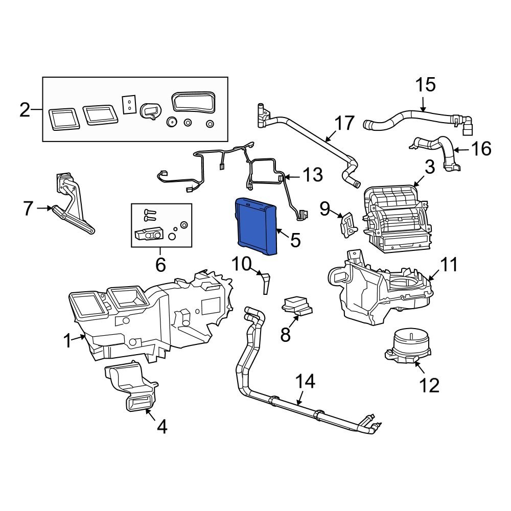 Dodge OE 68048899AA - A/C Evaporator Core