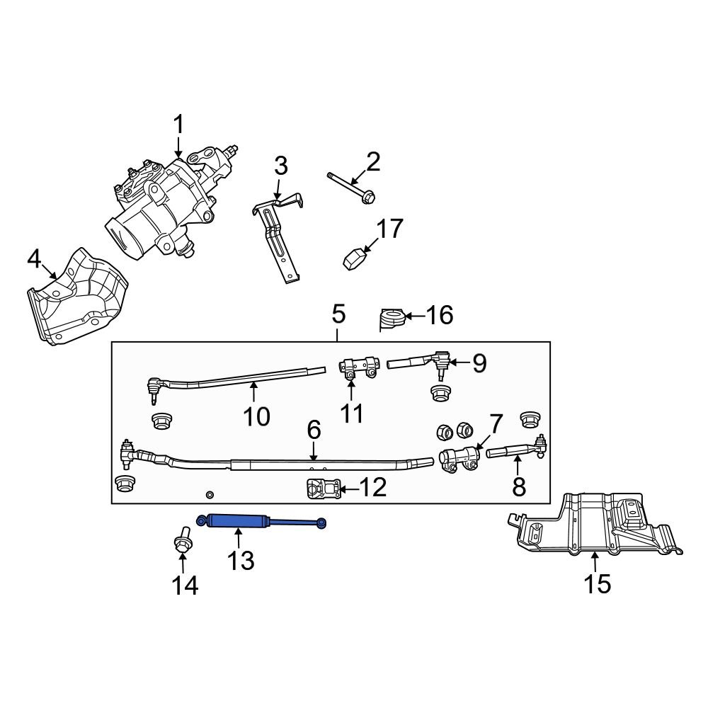 Dodge OE 5154661AD - Front Steering Damper