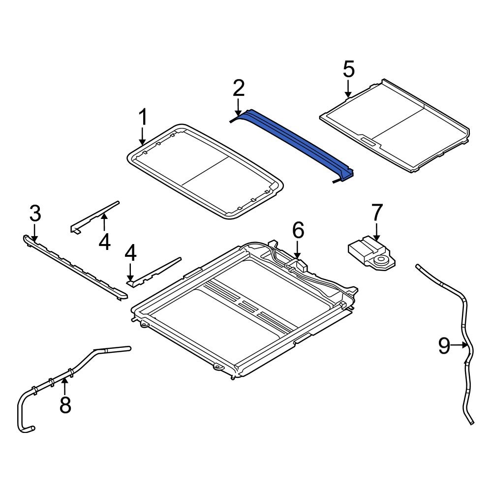 Dodge OE 5137559AD - Sunroof Drip Rail