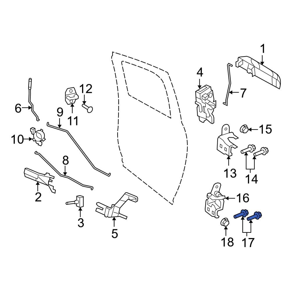 Dodge OE 6507742AA - Door Lock Striker Plate Bolt