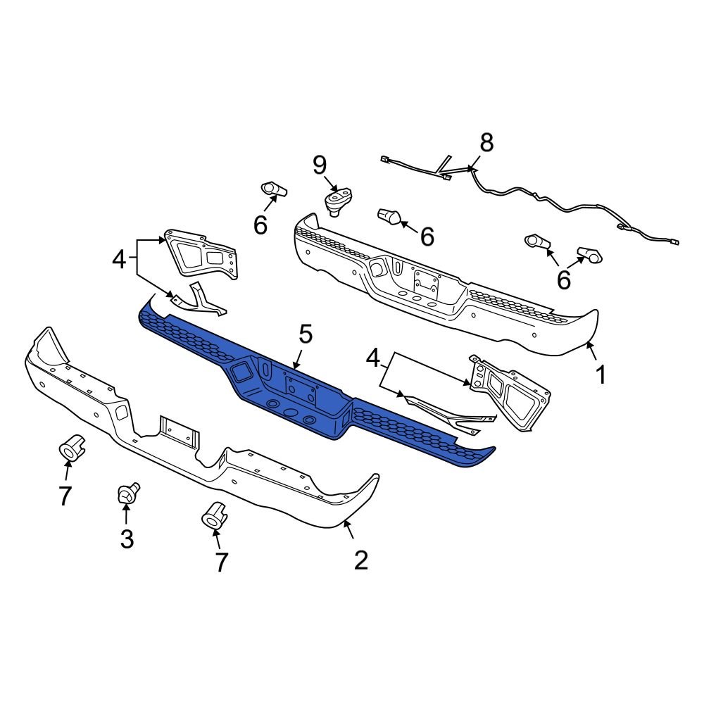 Dodge OE 55112621AB - Rear Bumper Step Pad