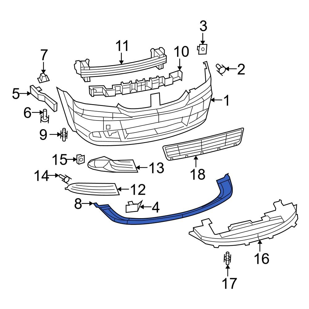 Dodge OE 5178283AE - Front Valance Panel