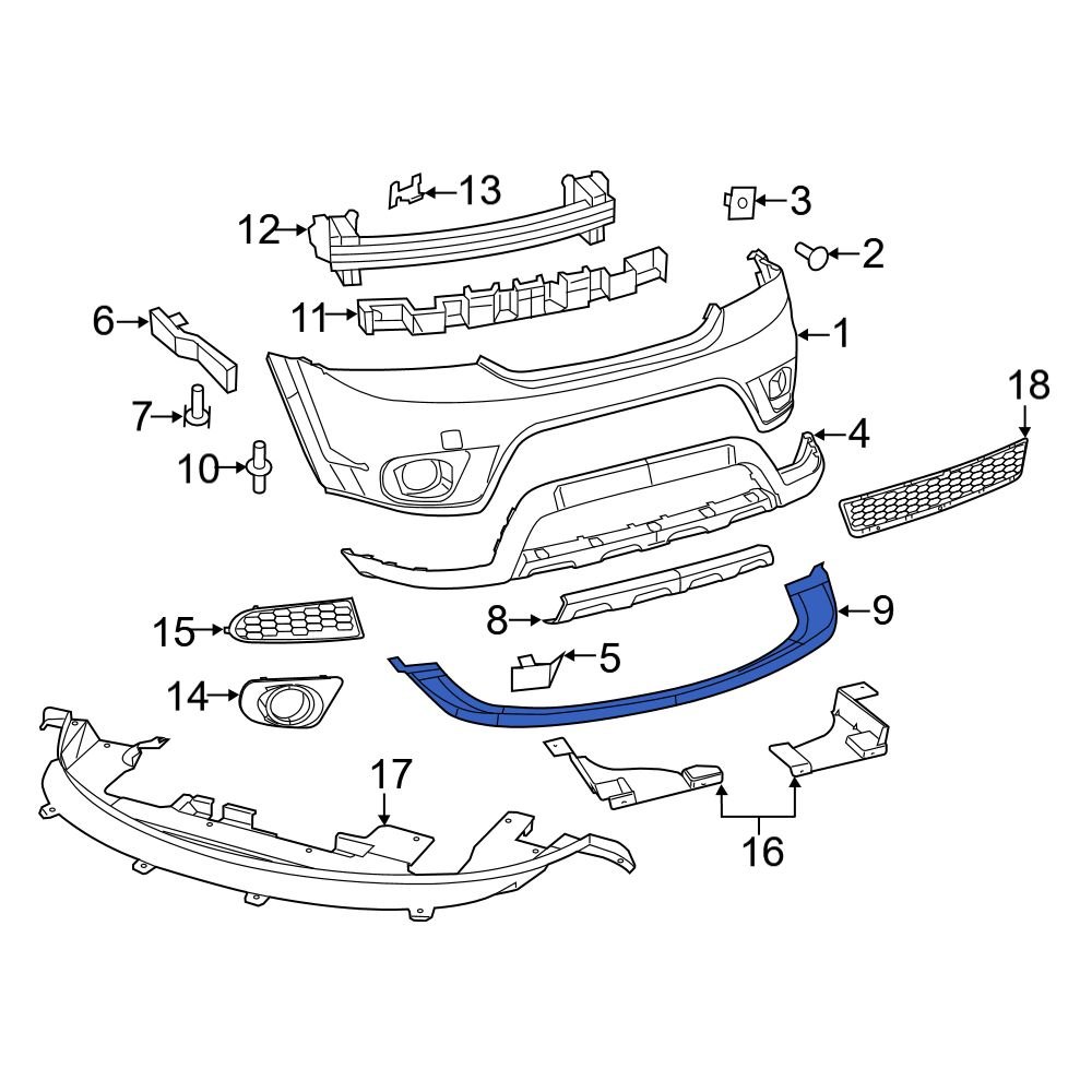 Dodge OE 68088788AB - Rear Valance Panel