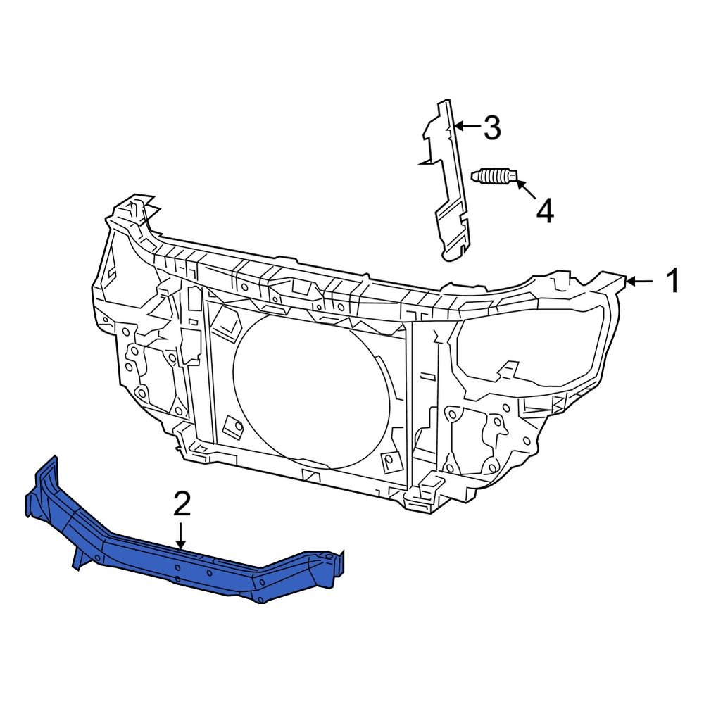 Dodge OE 68057681AG - Front Radiator Support Tie Bar